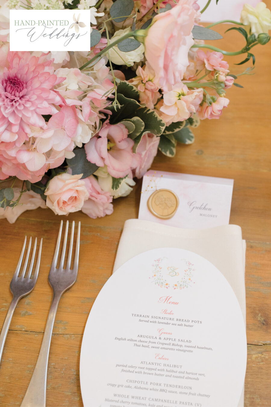 Romantic Watercolor Wedding at Terrain Delaware Valley – Hand-Painted ...